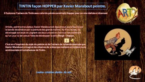TINTIN par Xavier Marabout peintre